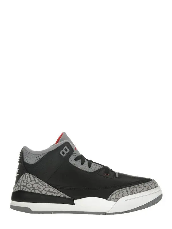 JORDAN Cement 3 Retro Sneakers - Black/fire Red/cement Grey