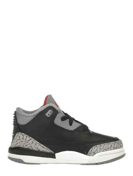 JORDAN 3 Retro Cement Toddler Sneakers - Black/fire Red/cement Grey