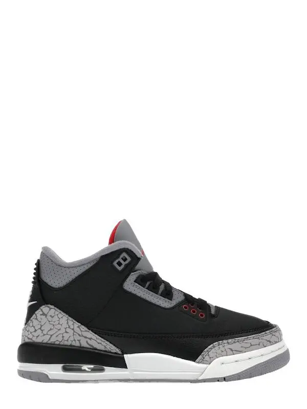 JORDAN 3 Retro Cement - Black/fire Red/cement Grey