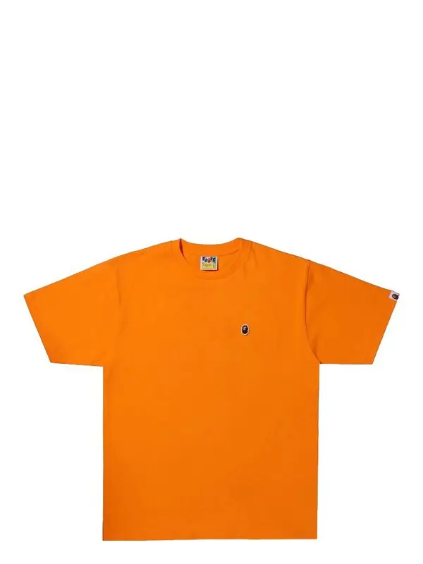 A BATHING APE Ape Head One Point Tee Shirt - Orange