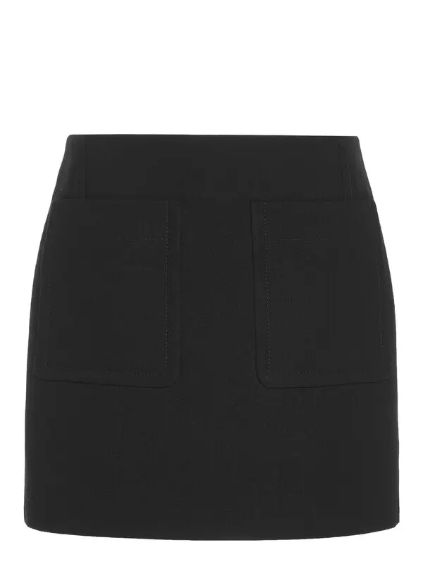 Bottega Veneta Double-cotton Mini Skirt - Black