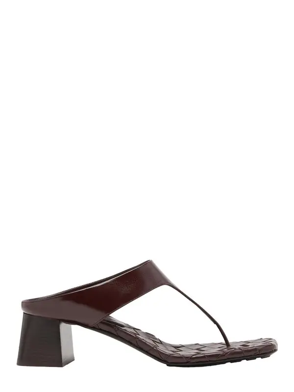 Bottega Veneta Leather Thong Sandals - Brown