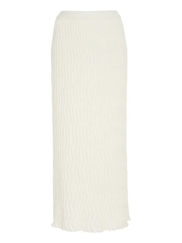 Bottega Veneta Ribbed Wool Midi Skirt - Multi