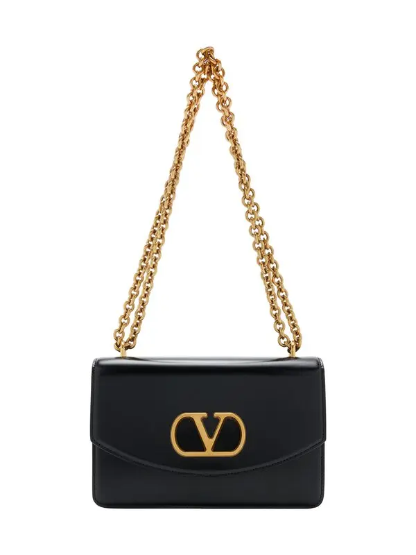 Valentino Garavani Leather Shoulder Bag - Black