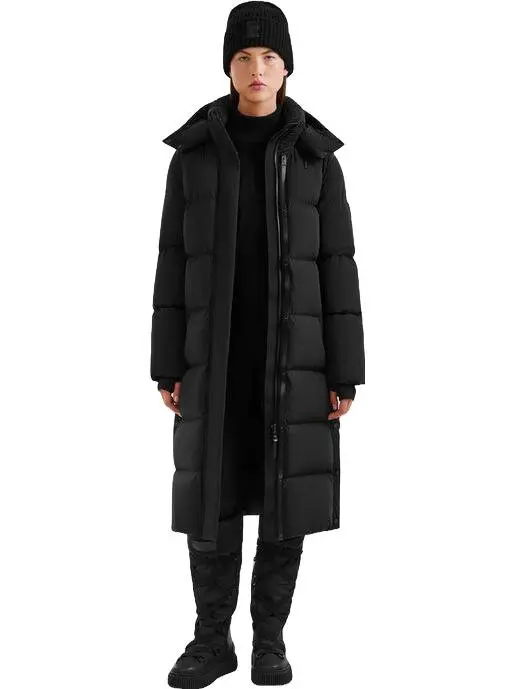 Rudsak Mao Long Quilted Down Coat - Black