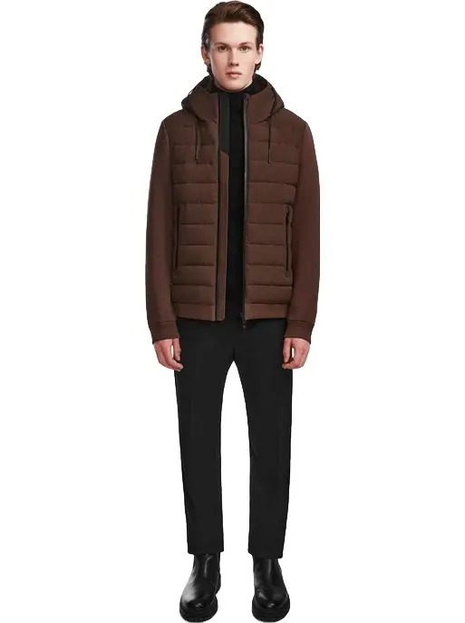 Rudsak Quilted Jacket With Hood - Brown