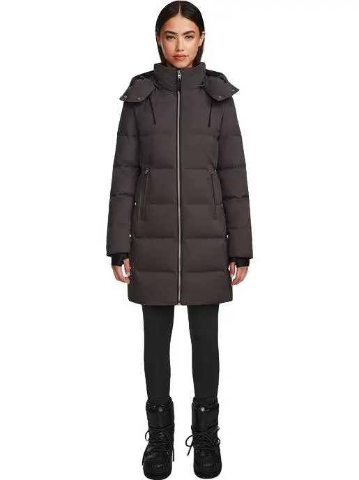 Rudsak Miriam Mid-length Down Puffer - Black / White / Pink / Gray