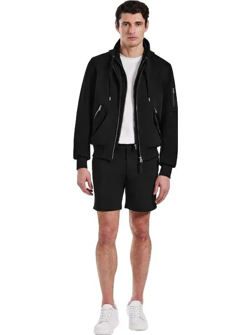 Rudsak Bomber Jacket With Removable Hooded Bib - Black