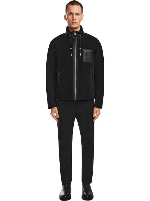 Rudsak Joseph Zip-up Teddy Sweater Jacket - Black