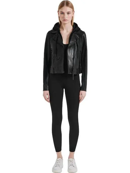 Rudsak Malak Leather Biker Jacket - Black