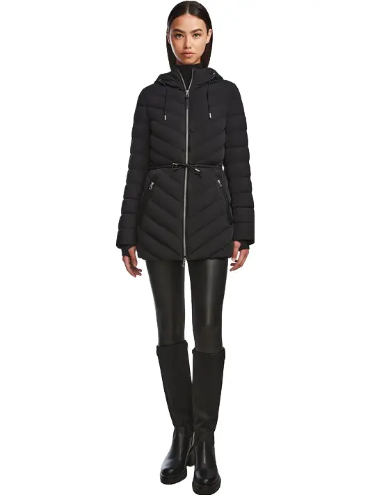Rudsak Mid-length Quilted Puffer - Black