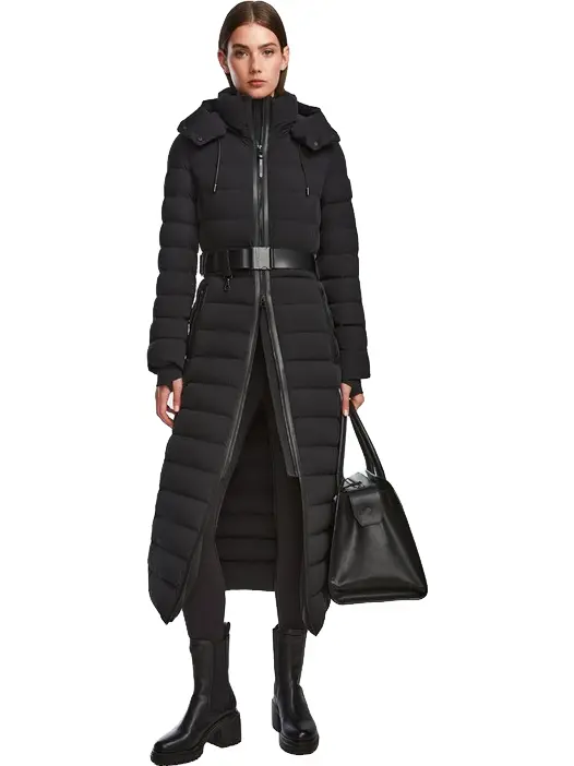 Rudsak Long Quilted Down Puffer - Black