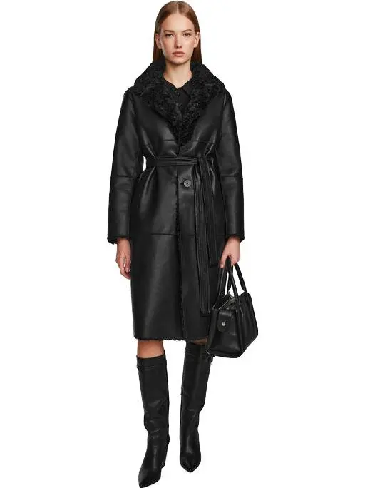 Rudsak Annabelle Reversible Teddy Coat - Black