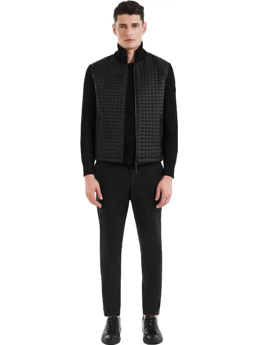 Rudsak Hybrid Knit And Quilted Sweater Jacket - Black