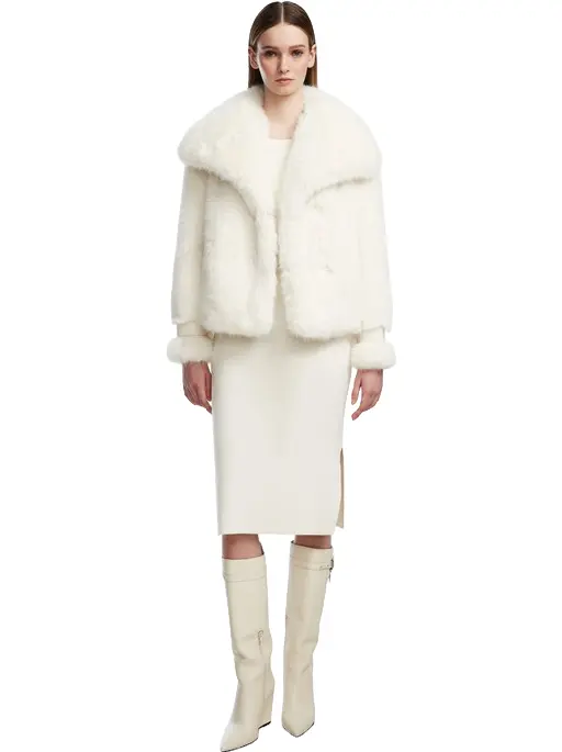 Rudsak Chloe Faux Fur Jacket - Natural