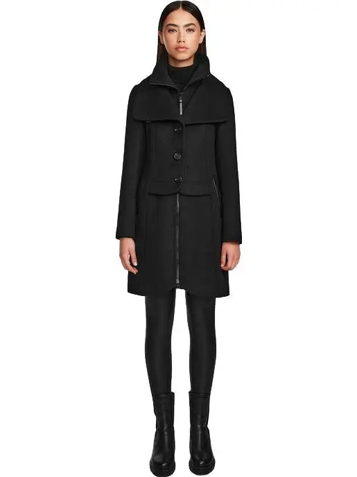 Rudsak Knee-length Wool Blend Coat - Black