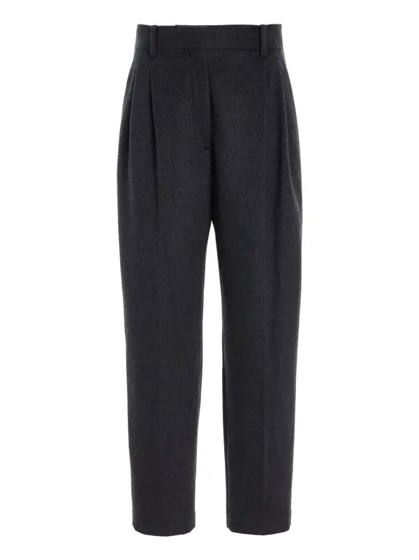 THE ROW Richelle Cashmere Straight-leg Pants - Grey