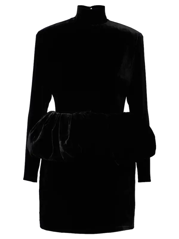 THE NEW ARRIVALS ILKYAZ OZEL Catroux Peplum Mini Dress - Black