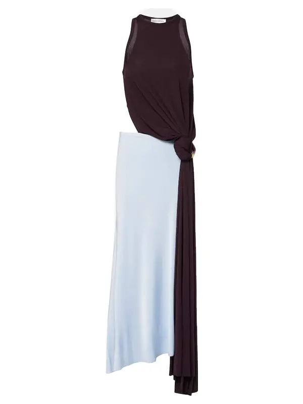Victoria Beckham Cutout Jersey Midi Dress - Black