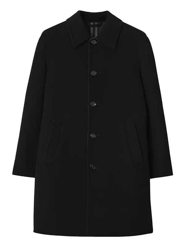 Burberry Reversible Wool Topcoat - Black