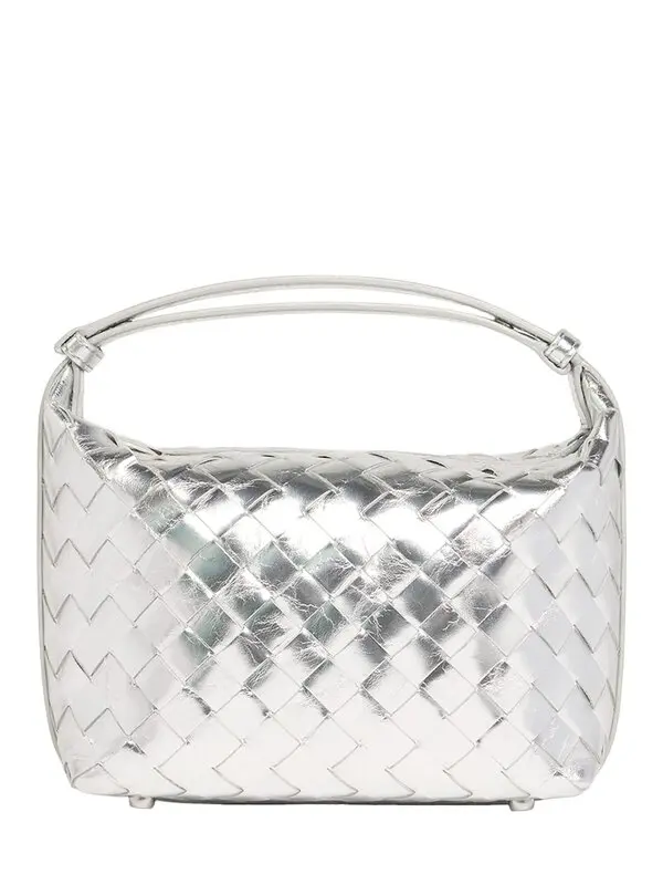 Bottega Veneta Mini Wallace Shoulder Bag - Silver