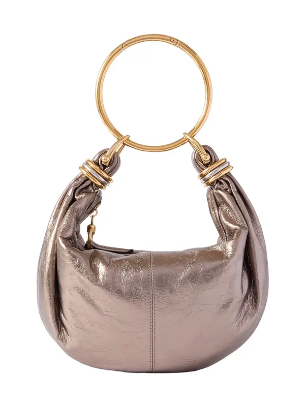 Chloé Bracelet Embellished Leather Shoulder Bag - Metallic