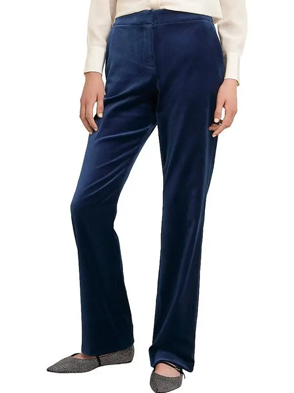 HOBBS LONDON Luna Velvet Trousers - Riverside