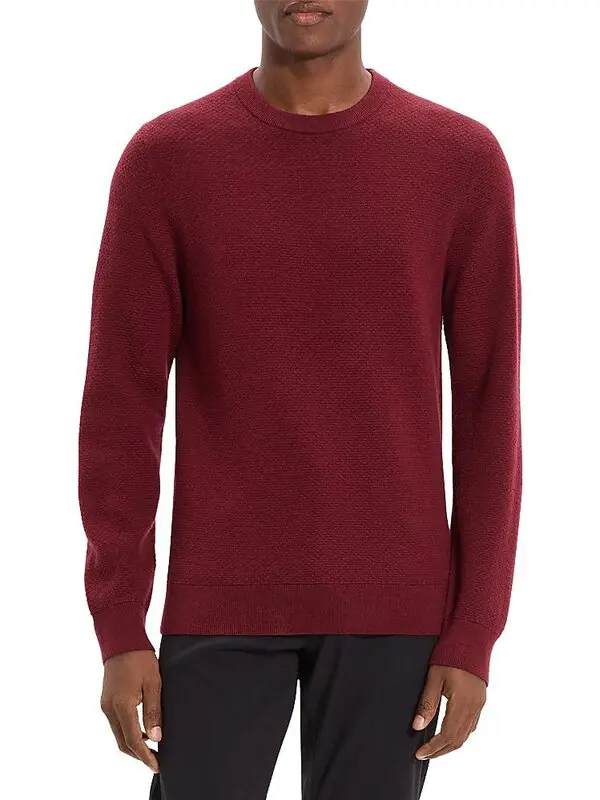 Theory Maden Textured Crewneck Sweater - Port