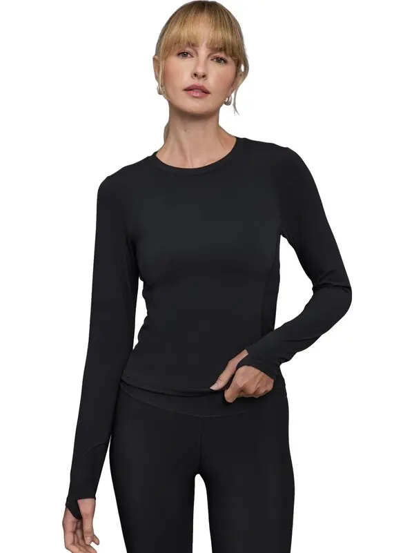 Carbon38 Long Sleeve Crew Neck - Black