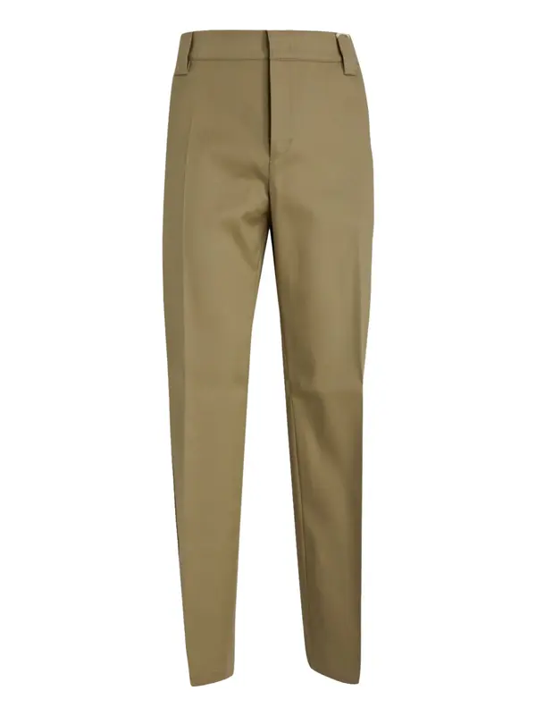 Valentino Garavani Logo-appliqué Tailored Trousers - Neutrals