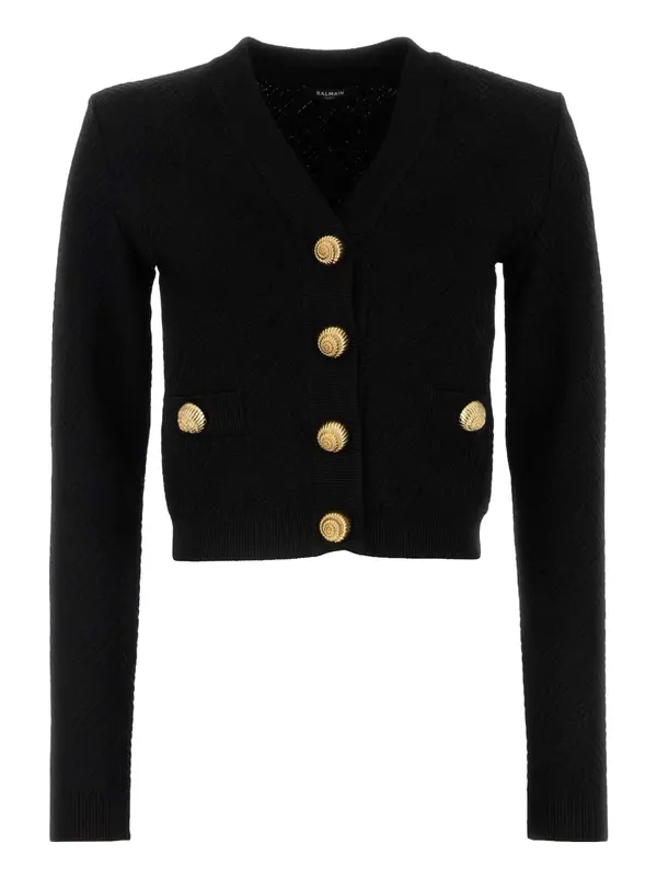 Balmain V-neck Cardigan - Black