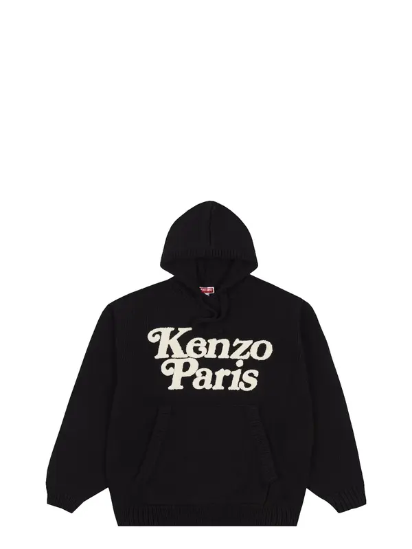 Kenzo X Verdy Intarsia-knit Hoodie - Black