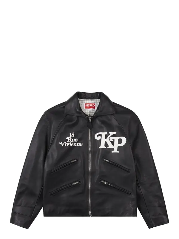 Kenzo X Verdy Motorcycle Leather Jacket - Black