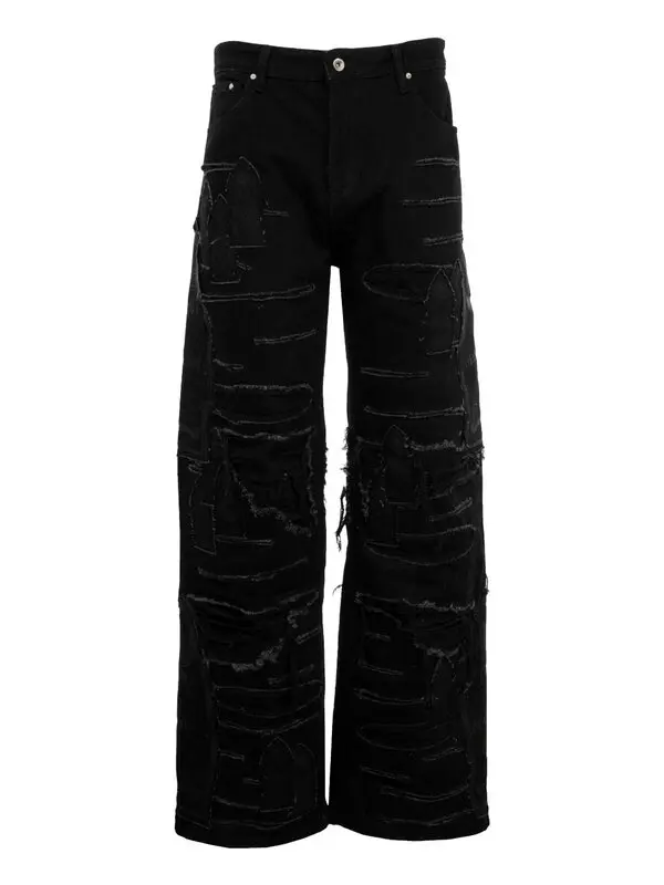 WHO DECIDES WAR BY EV BRAVADO Ultra Flare Windowed Jeans - Black