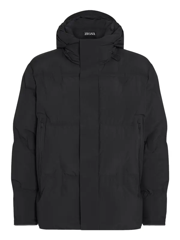 Zegna Hooded Padded Jacket - Black