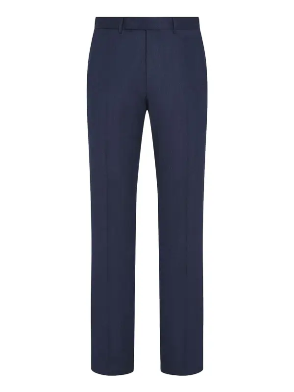 Zegna Wool Straight-leg Trousers - Blue