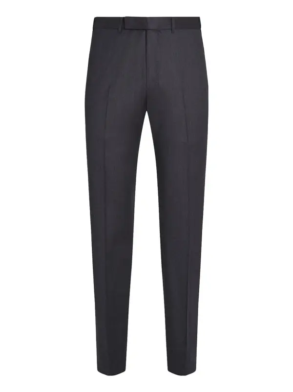 Zegna Wool Straight-leg Trousers - Grey