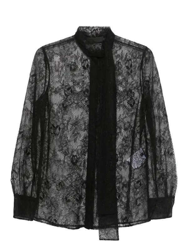 Valentino Garavani Sheer Lace Shirt - Black