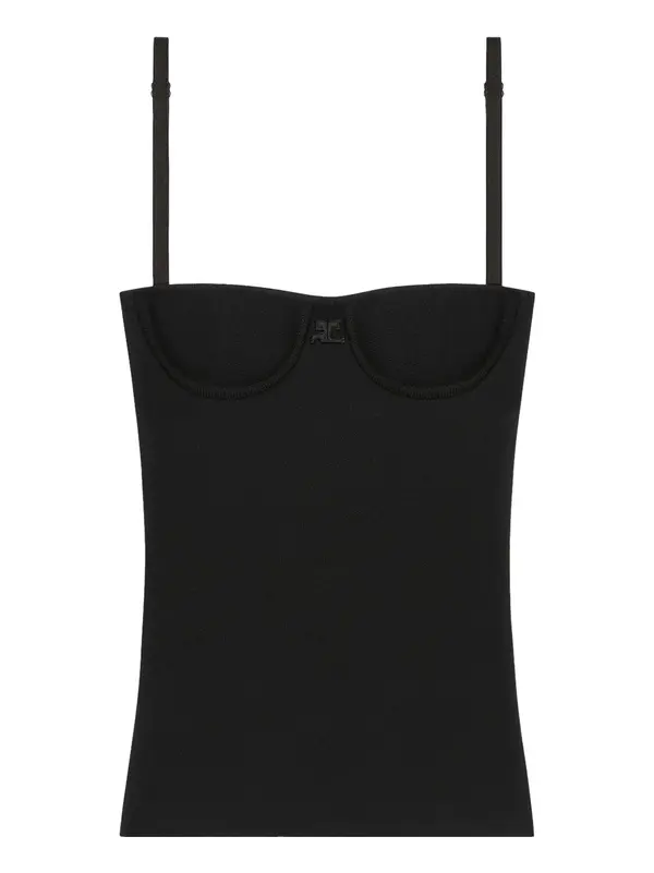 COURREGES Lingerie Interlock Top - Black
