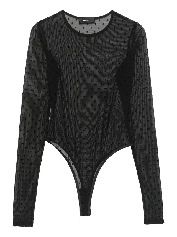 Wardrobe.NYC Polka-dot Bodysuit - Black