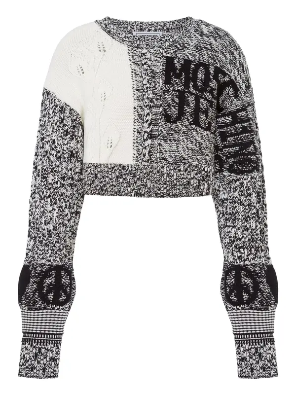 Moschino Cropped Sweater - White
