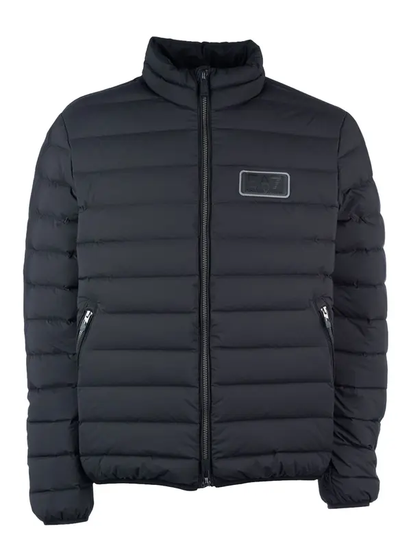 Emporio Armani Logo-patch Padded Jacket - Blue