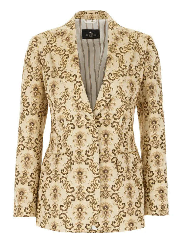 Etro Embroidered Blazer - Neutrals