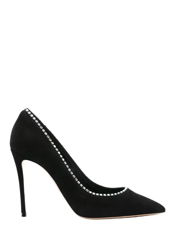 Casadei 100mm Crystal-embellished Pumps - Black