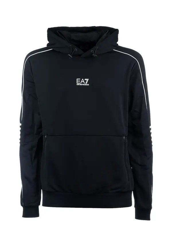 Emporio Armani Logo Hoodie - Black