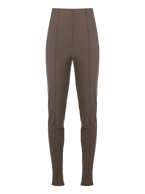 GLORIA COELHO High-waisted Panelled Leggings - Brown