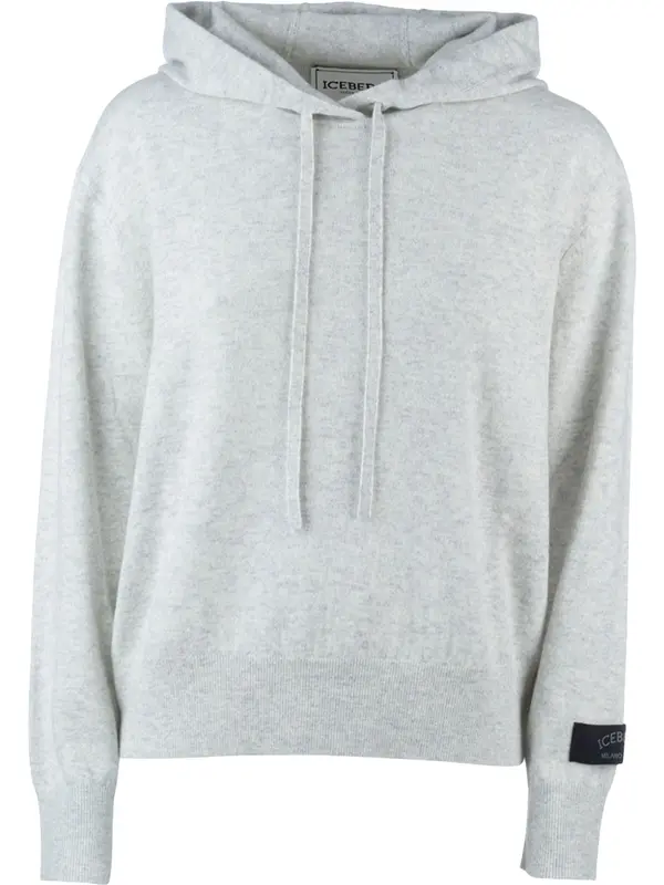 Iceberg Logo-patch Hoodie - Grey