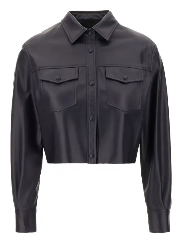 BLANCHA Nappa Leather Shirt - Blue