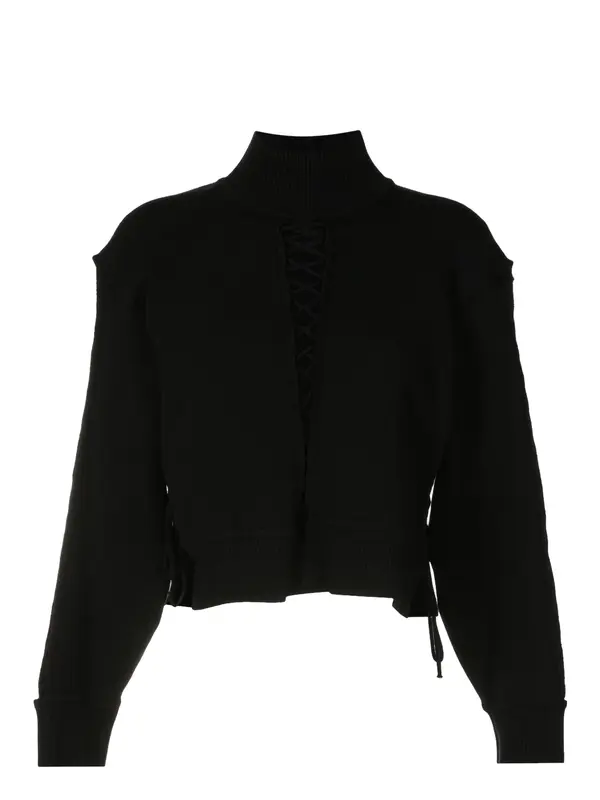 GLORIA COELHO Lace-up Jumper - Black