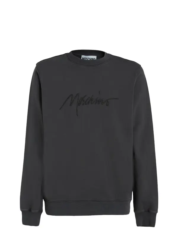 Moschino Logo-embroidered Sweatshirt - Black